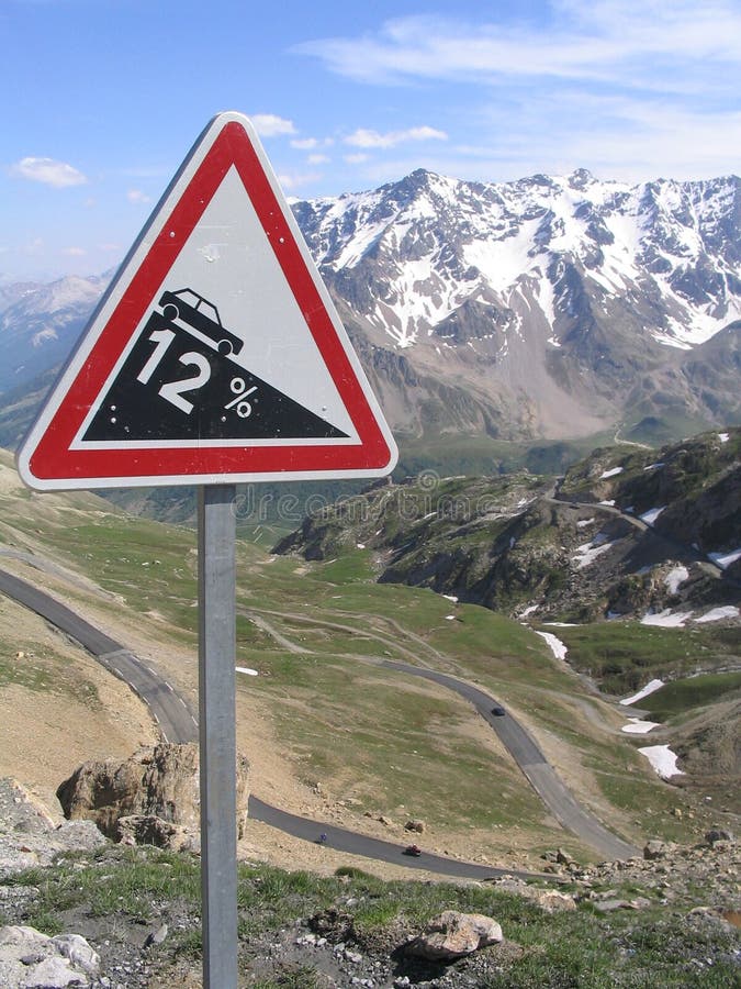 Col du Galibier stock photo. Image of descent, road, frankrijk - 15630438