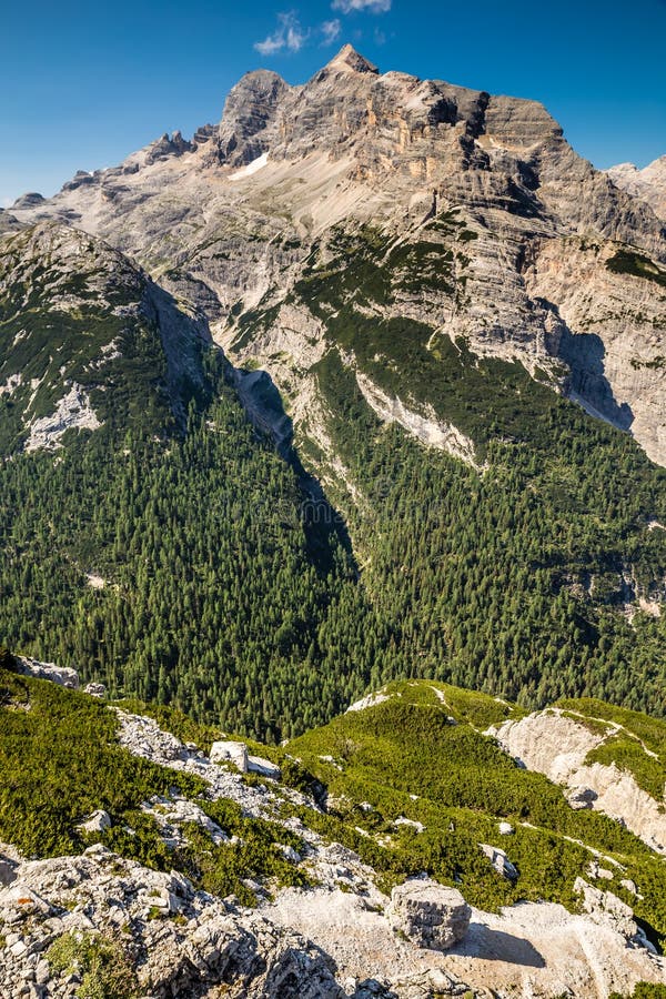 Col Rosa Mountain - Dolomites, Italy Stock Image - Image of limestone ...