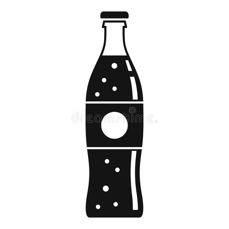 Cola Bottle Icon, Simple Style Stock Vector - Illustration of beverage ...