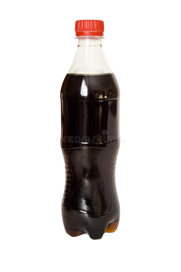 Cola Bottle. Isolated on White Background Lemonade Red Stock Image ...