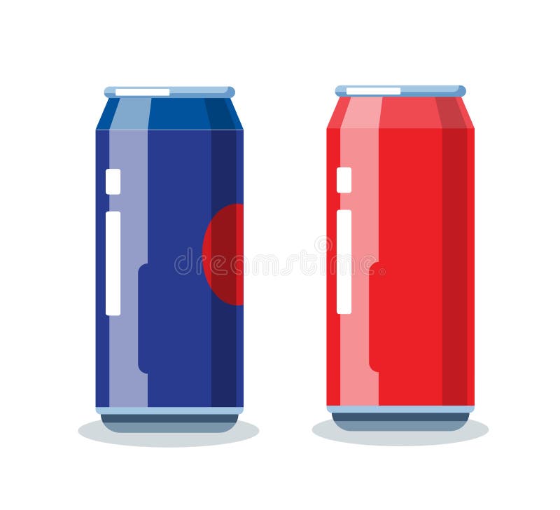 Cola Can Isolated Vector Illustration Stock Vector - Illustration of ...