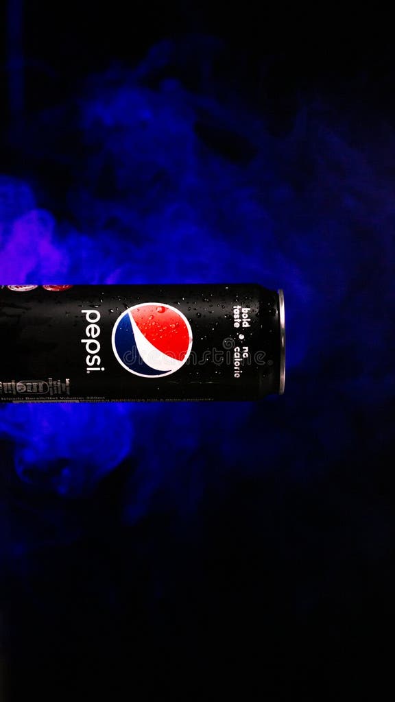 Cola drink can with smoke editorial photography. Image of light - 196175897