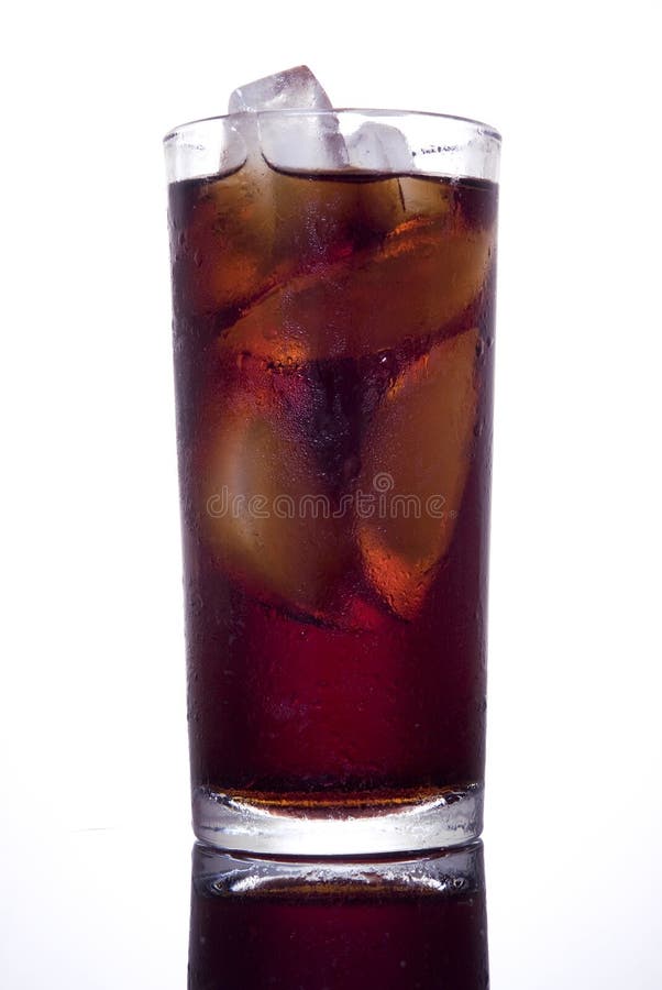 A cola glass with ace stock image. Image of glass, recreation - 6148723