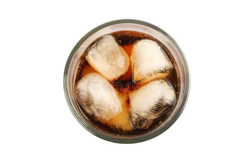 Cola with ice stock image. Image of coolness, close, isolated - 19847667