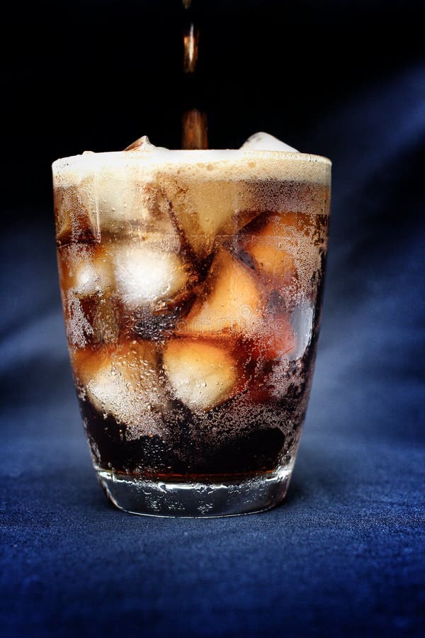 Cola with ice cubes stock image. Image of thirsty, cold - 38317757