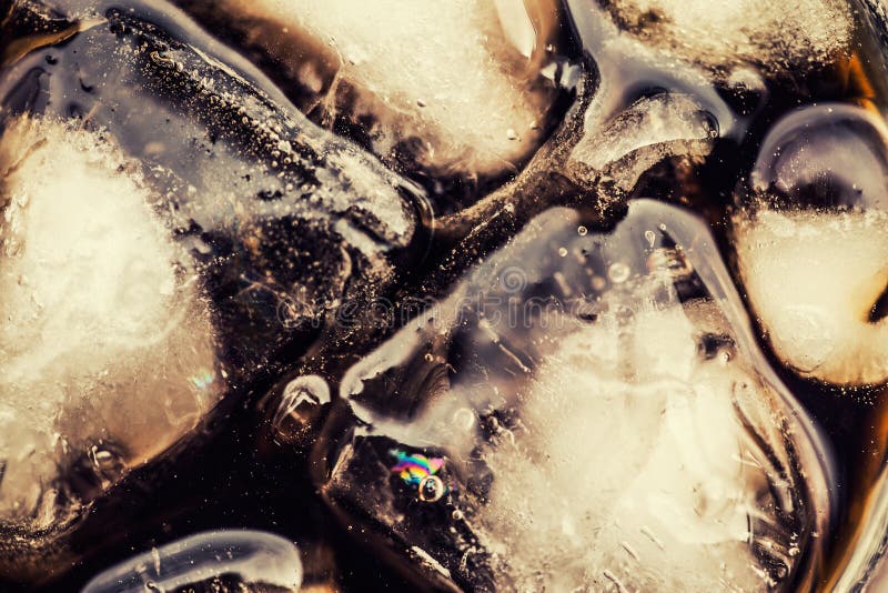 Cola with ice cubes stock image. Image of condensation - 60171539