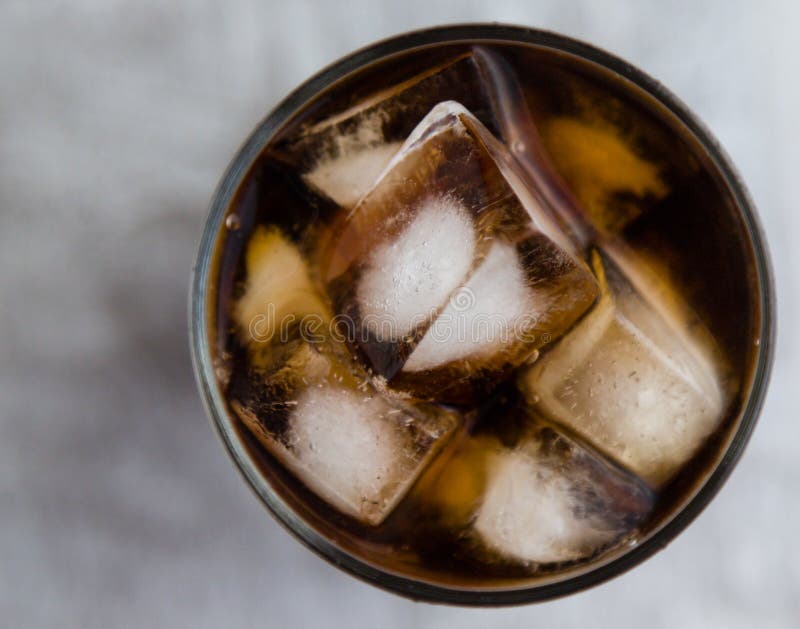 Cola with ice cubes stock image. Image of coke, coca - 97414627