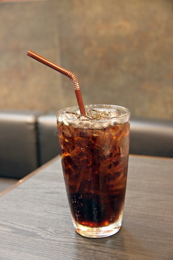 Cola and Ice in Glass of Drink. Stock Image - Image of relaxation ...