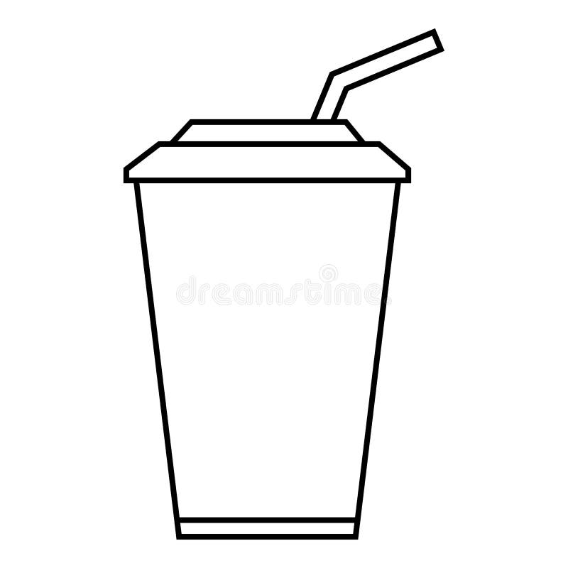 Cola icon, outline style stock vector. Illustration of paper - 83818371