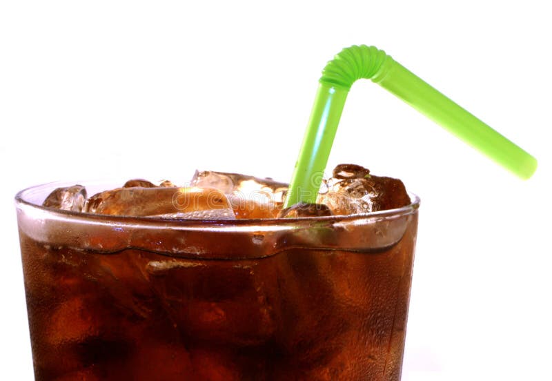 Cola glass close-up stock photo. Image of straw, soft, cola - 72100