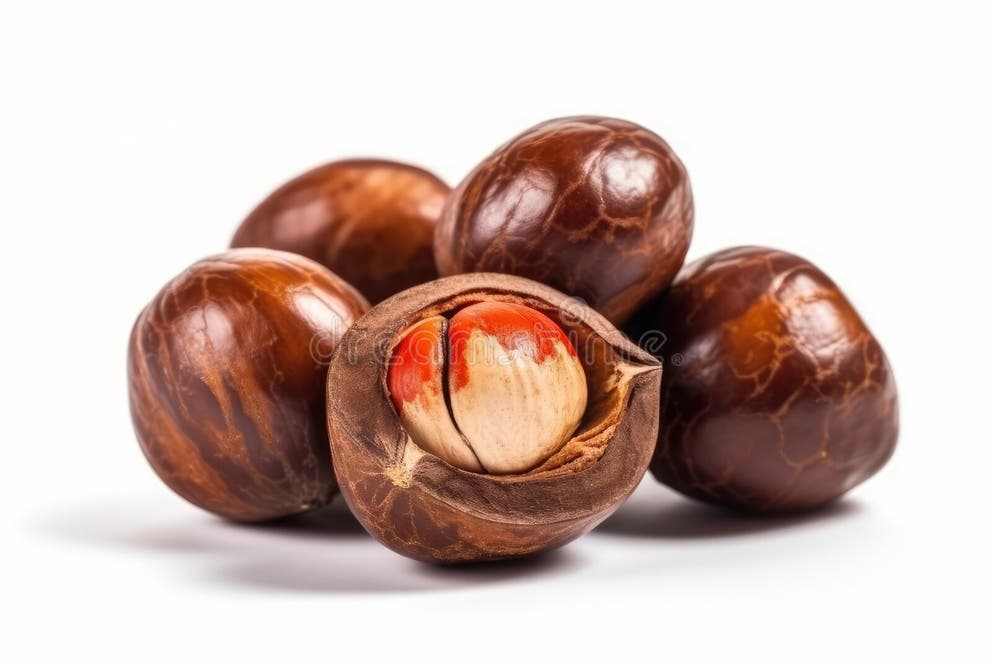 Cola Nut Isolated on White Background. Generative AI Stock Illustration ...