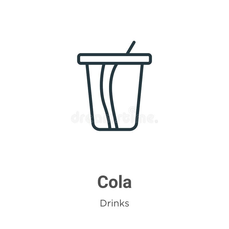 Cola Outline Bold Vector Icon Which Can Be Easily Modified or Edited ...