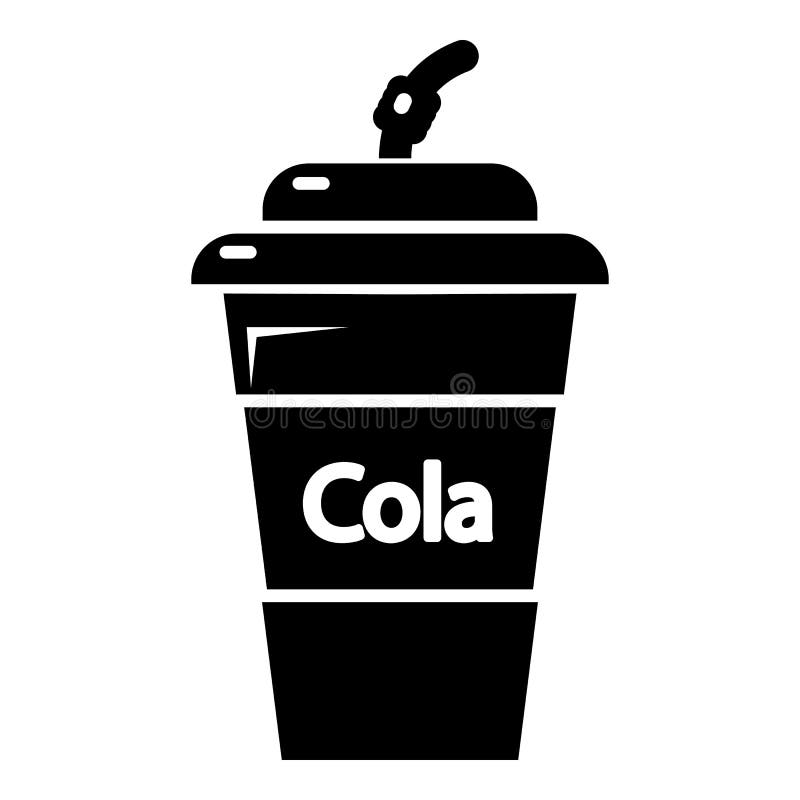 Cola Plastic Glass Icon, Simple Black Style Stock Vector - Illustration ...
