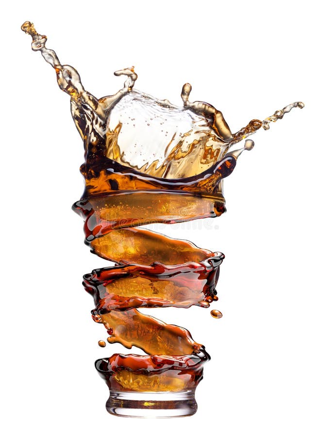 Cola splash isolated stock image. Image of reflection - 17288279