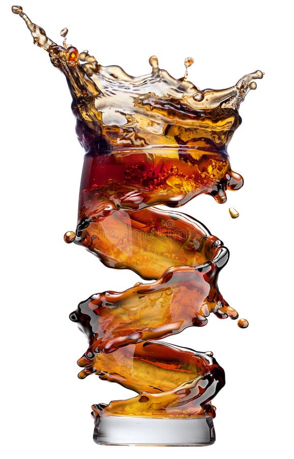 Cola Splash White Background