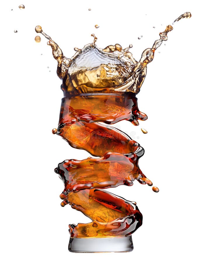 Cola splash isolated stock image. Image of reflection - 17288279