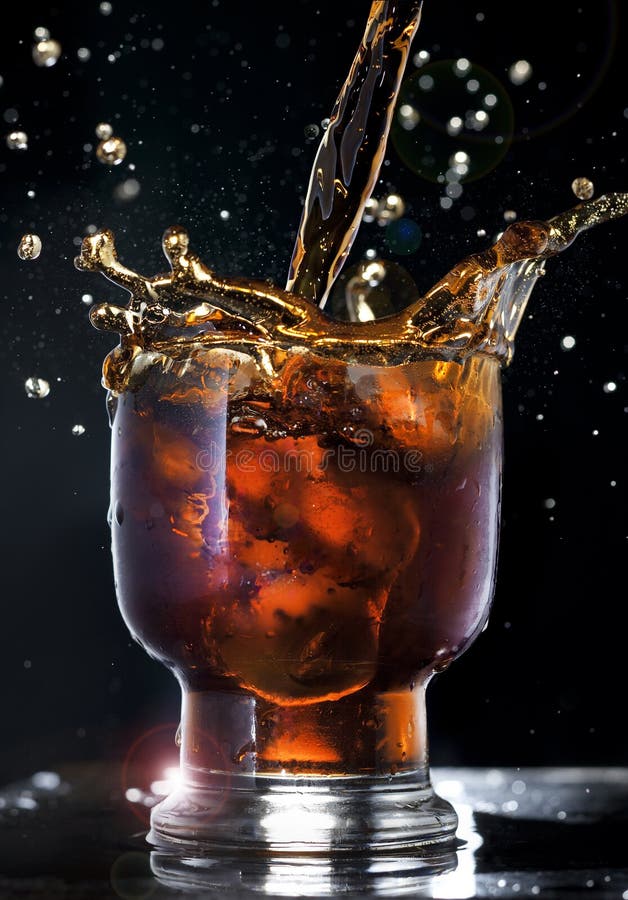 Cola splash stock photo. Image of closeup, glass, background - 33365654