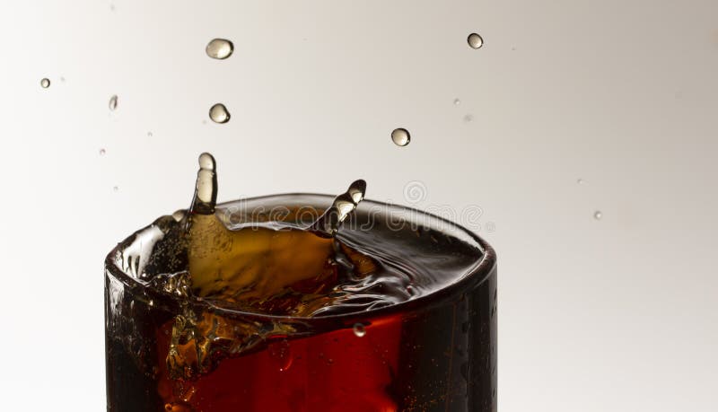 Cola Splash, There is Some Movement in the Splashes Close Up Stock ...