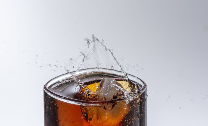 Cola Splash, There is Some Movement in the Splashes Close Up Stock ...