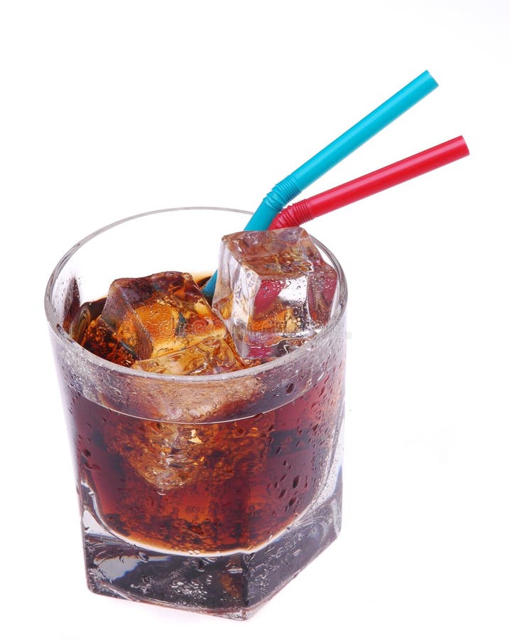 Cola and Straws stock image. Image of cube, carbonated - 3457257