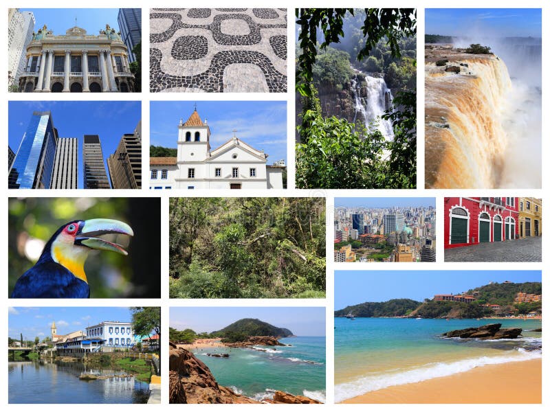 Rio de janeiro - colagem imagem de stock. Imagem de turista - 37451983