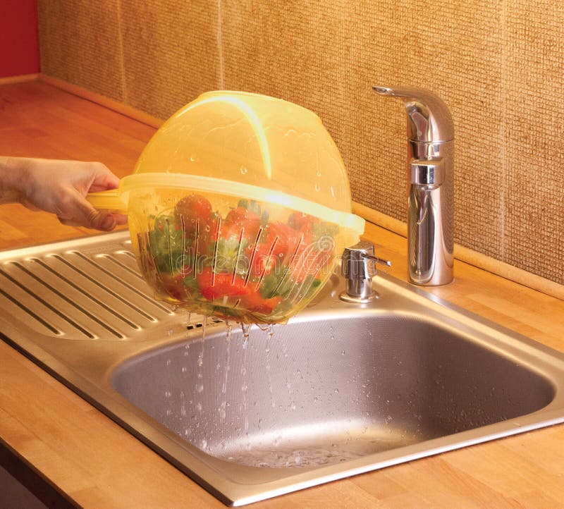 Colander with bowl stock image. Image of colander, sink - 37828411