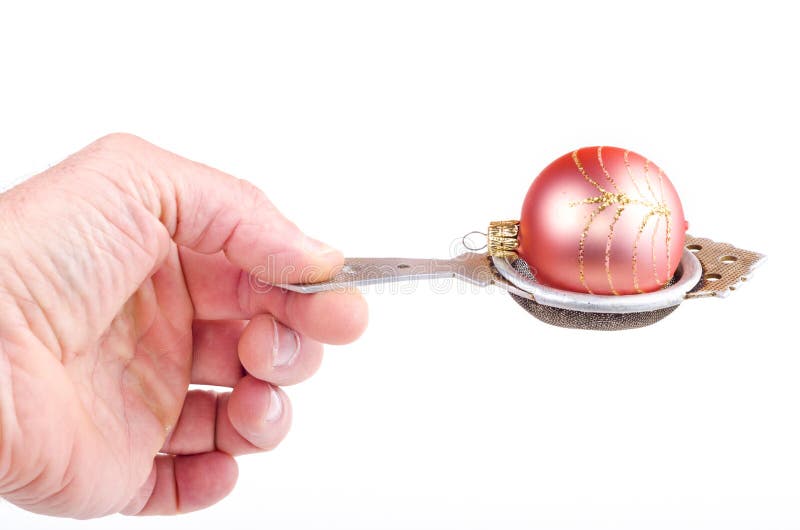 Colander with Christmas Decoration Stock Image - Image of ball ...