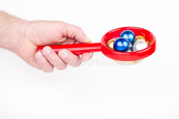 Colander with Christmas Decorations Stock Photo - Image of symbol, ball ...