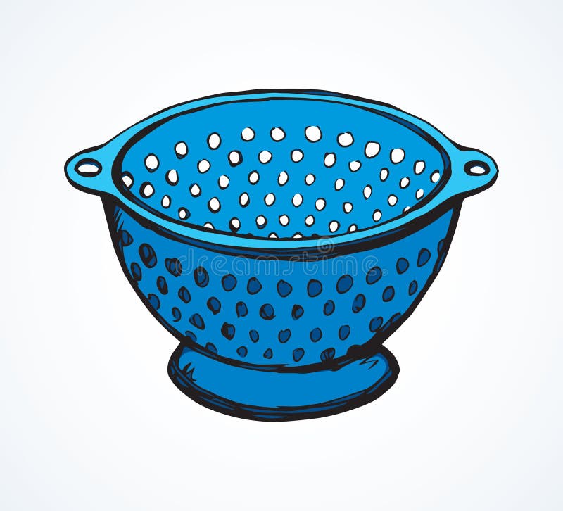 Colander Desenho do vetor ilustração do vetor. Ilustração de silhueta ...