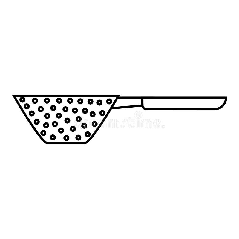 Colander Icon, Outline Style Stock Vector - Illustration of drop, dish ...