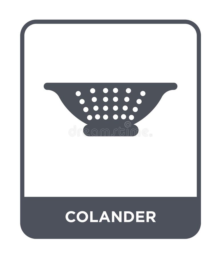 Colander Icon in Trendy Design Style. Colander Icon Isolated on White ...