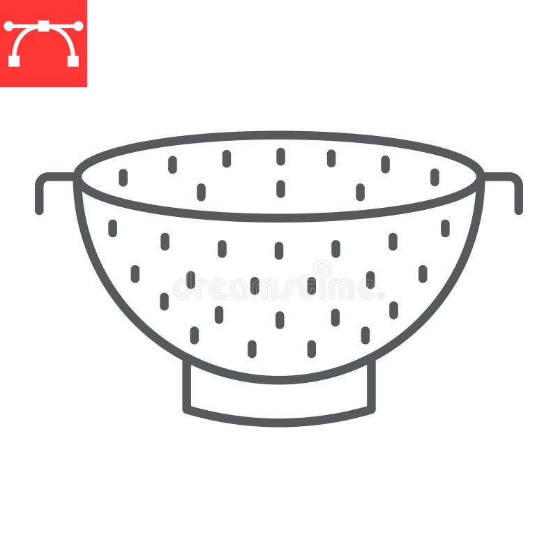 Editable Stroke Strainer Kitchen Stock Illustrations – 73 Editable ...