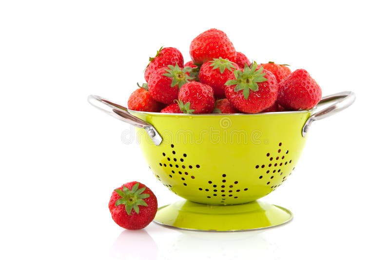 Colander with strawberries stock image. Image of strawberries - 9515519
