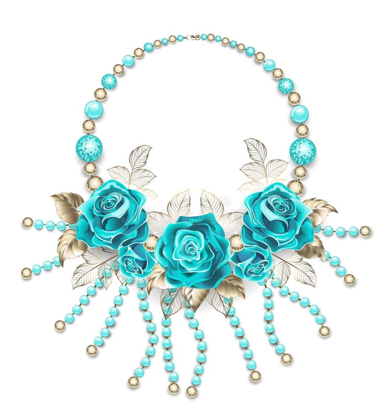 Grupo de rosas de turquesa ilustração do vetor. Ilustração de florescer ...