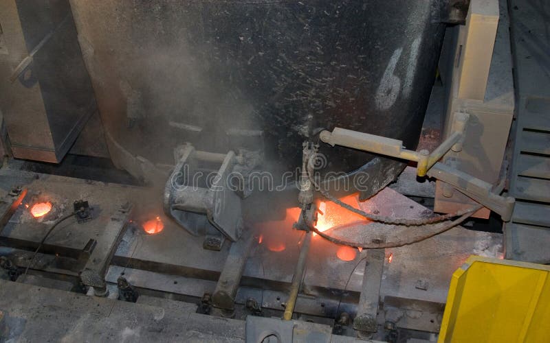 Colata Continua Per L'acciaio Immagine Stock - Immagine di ...