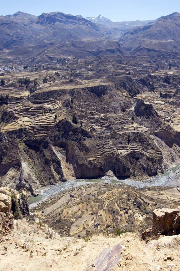 Colca Canyon Peru stock image. Image of peru, rugged, river - 9282001
