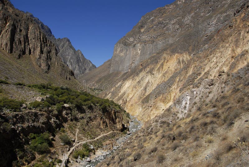 Colca River, Colca Canyon, Peru Stock Photo - Image of altitude, park ...