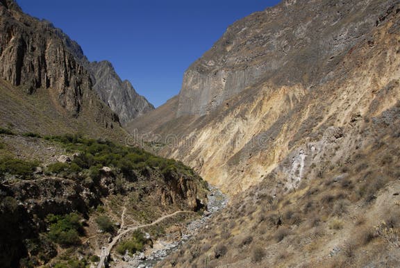 Colca River, Colca Canyon, Peru Stock Photo - Image of altitude, park ...