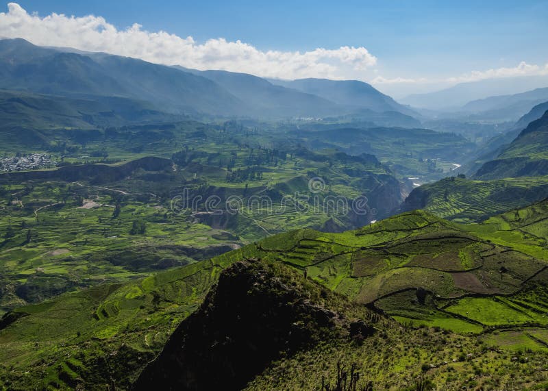 Colca Valley in Peru stock image. Image of elevated - 109559401