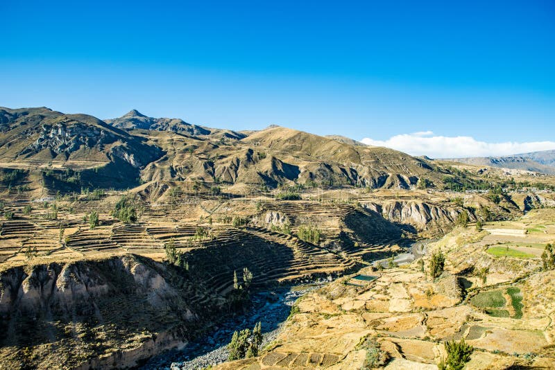 Colca Valley, Peru stock photo. Image of geometric, orange - 59140898