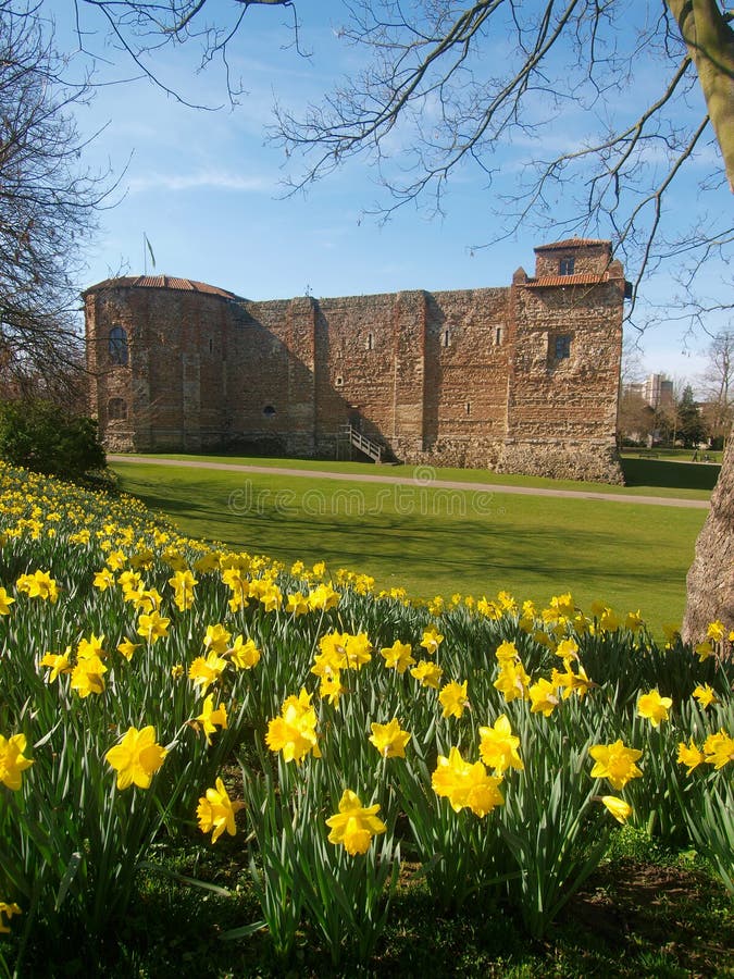 Colchester Castle in Spring Stock Photo - Image of bridge, stone: 23327240