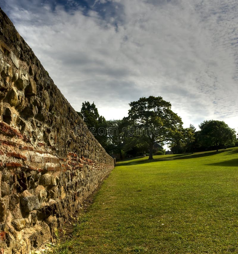Colchester Roman Wall stock photo. Image of park, wall - 3563396