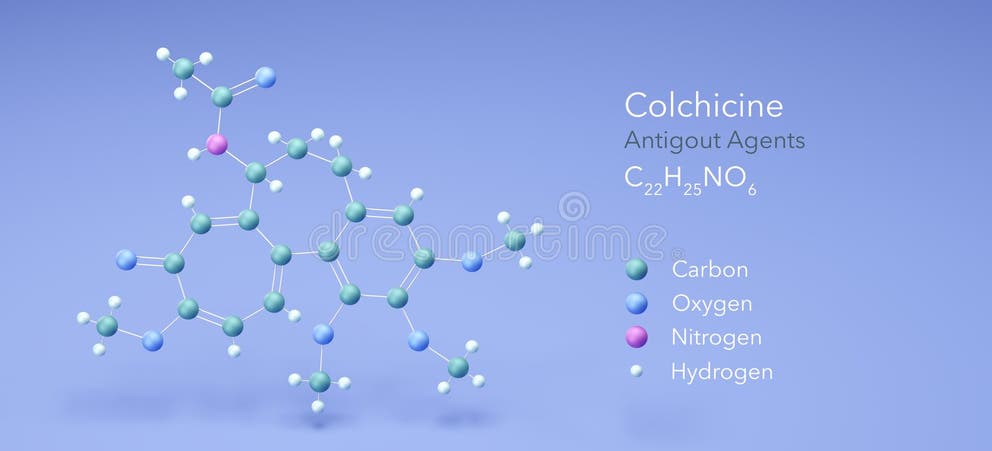 Colchicine Molecule, Molecular Structures, Antigout Agents, 3d Model ...
