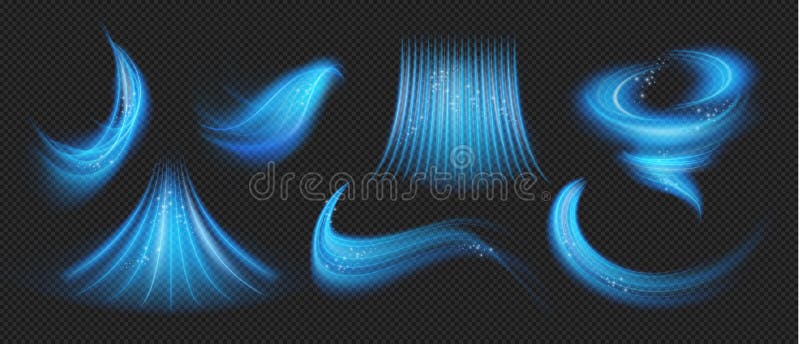 Cold Air Flow from Conditioner, Light Effect Stock Vector ...