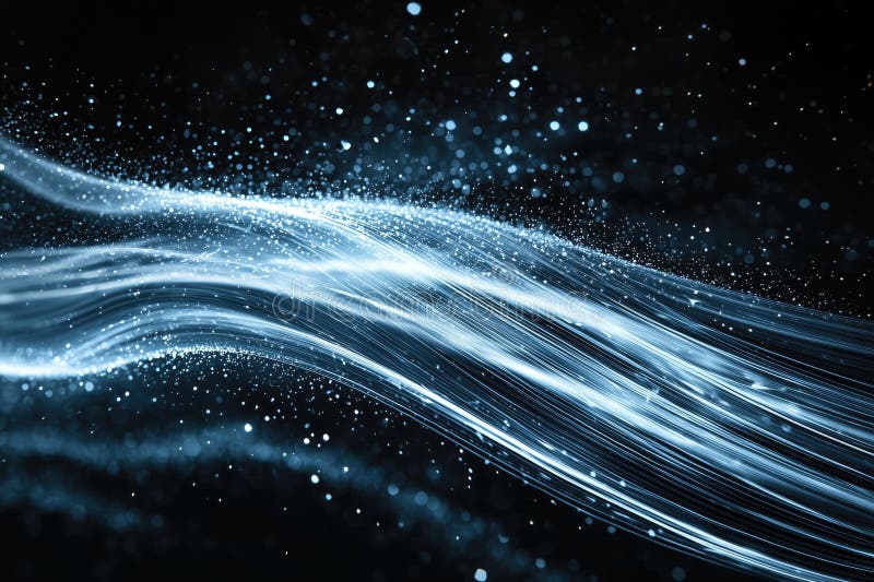 Cold Air Flow Effect from Conditioner on Dark Background. Abstract ...