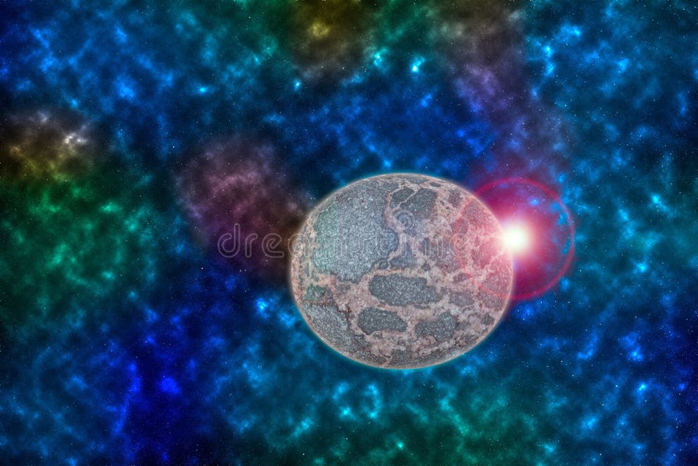 Cold Alien Planet stock illustration. Illustration of global - 65256649