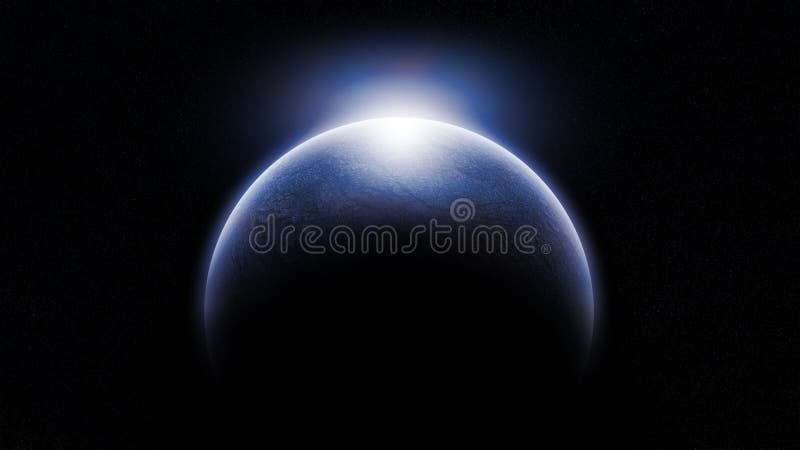 Cold Alien Planet stock illustration. Illustration of moon - 60450114