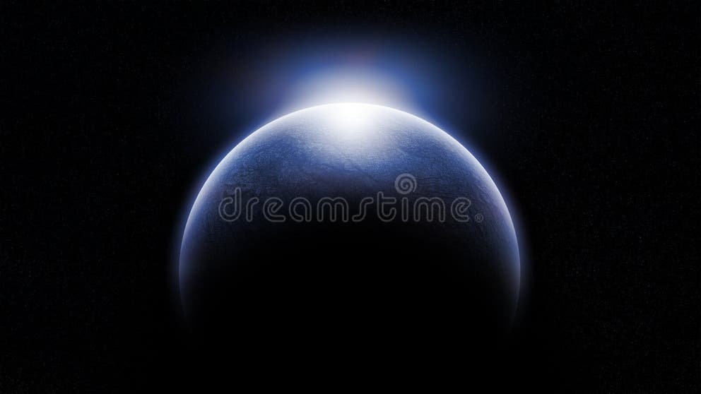 Cold Alien Planet stock illustration. Illustration of moon - 60450114