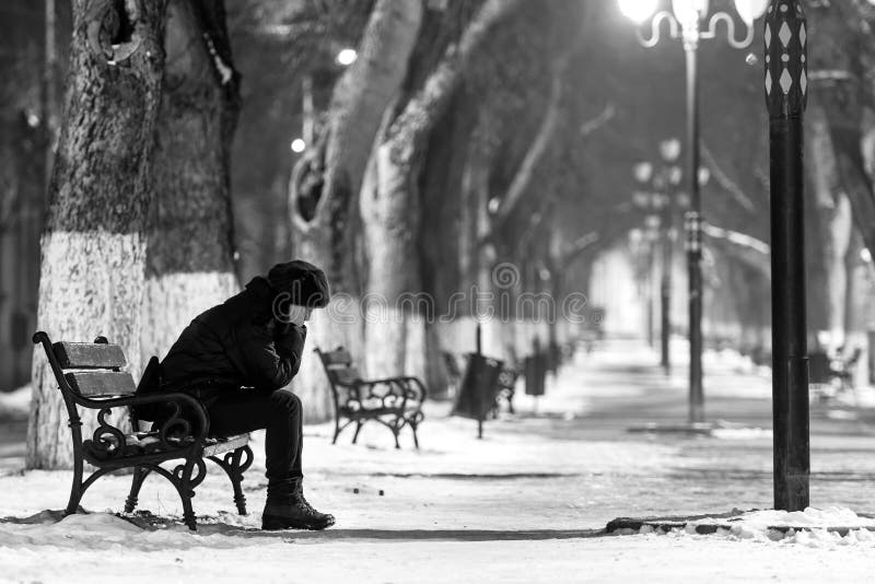 Cold and alone stock photo. Image of depressed, anxious - 60417242