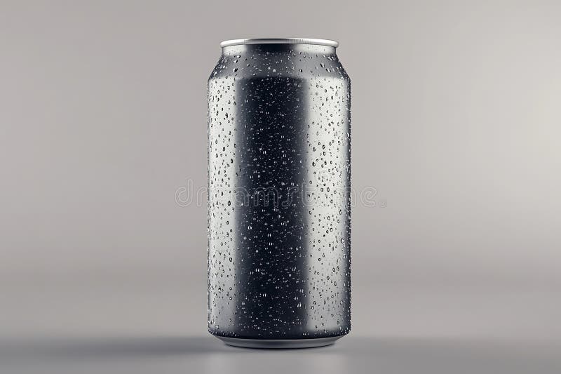 Cold Aluminum Can with Condensation Stock Illustration - Illustration ...